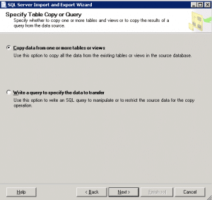 Importare Un Database Da Microsoft SQL Server 2000 A Microsoft SQL Server 2005