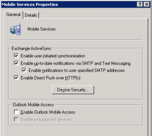 Configurare ActiveSync Con Un Solo Server Exchange
