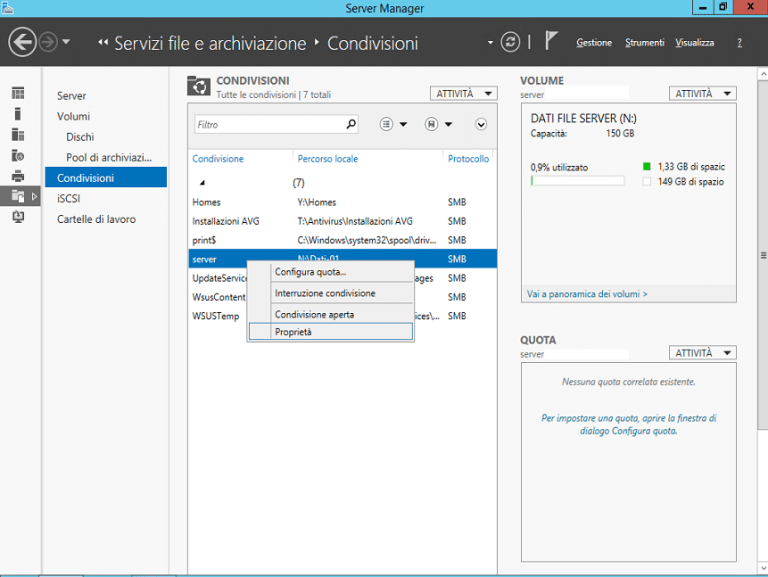 Attivare L'Access Based Enumeration (ABE) In Windows Server 2012 R2