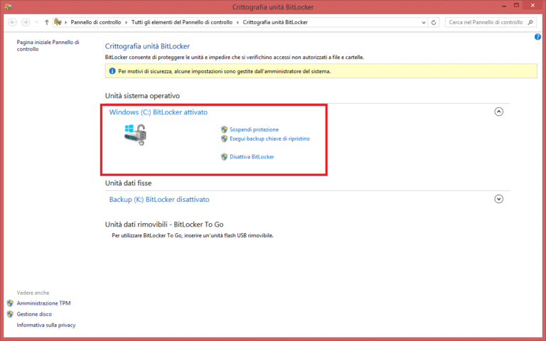 Abilitare Al Pre-Boot Il PIN Di Bitlocker In Windows 10 ...