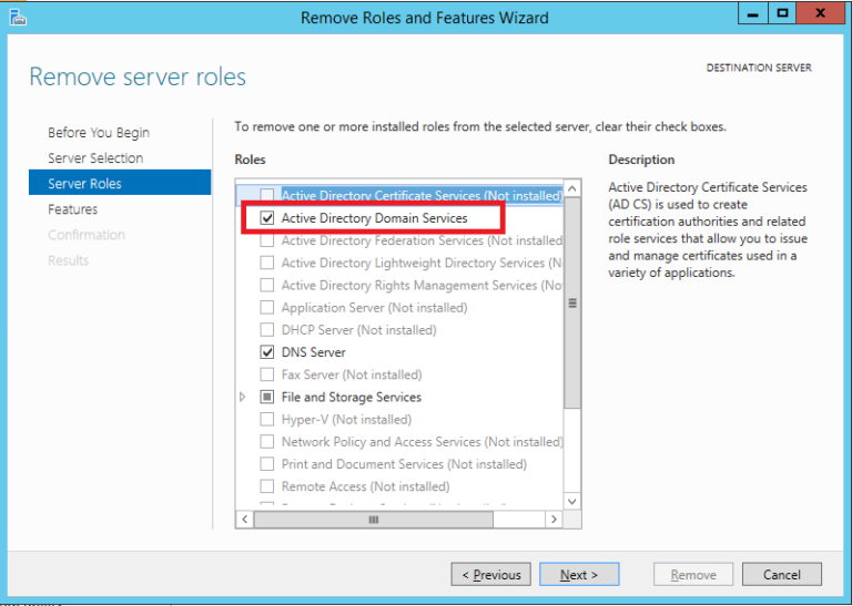 Demote Domain Controller Windows Server 2012 R2 - RaffaeleChiatto.com