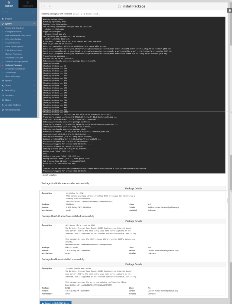 Installazione E Configurazione Del DNS Server BIND Su Raspberry Tramite Webmin - RaffaeleChiatto.com