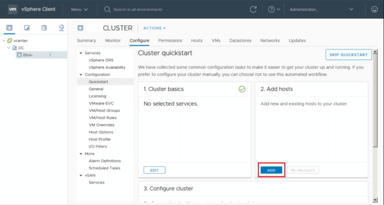 Creazione Base Datacenter E Cluster In VmWare Vsphere 6.7 ...