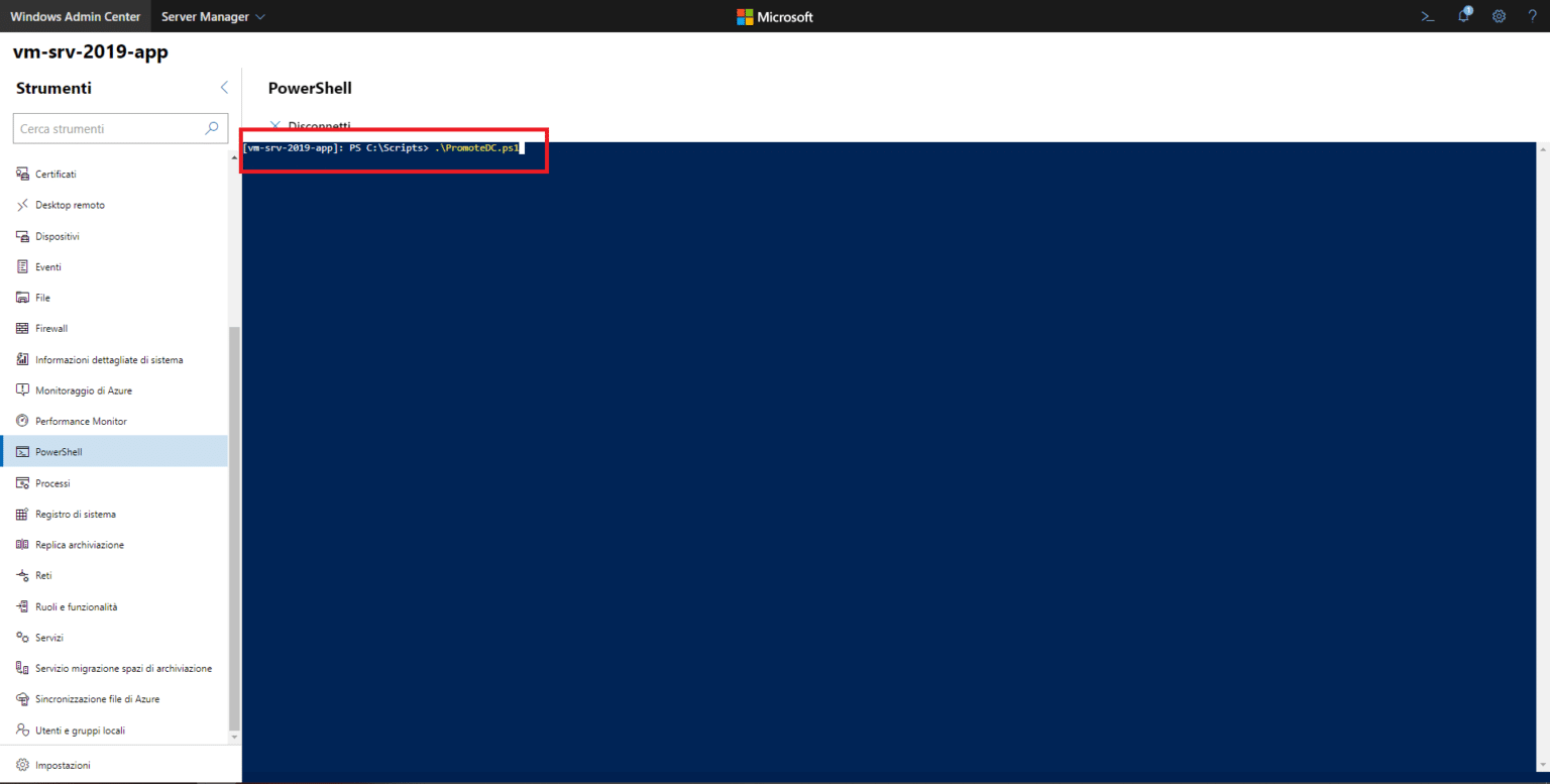 Installazione E Configurazione Di Un Domain Controller In Microsoft Windows Server 2019 Core ...