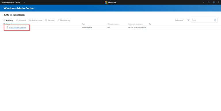 Installazione Di Windows Admin Center In Modalità Gateway Su Windows Server Windows 2019 ...