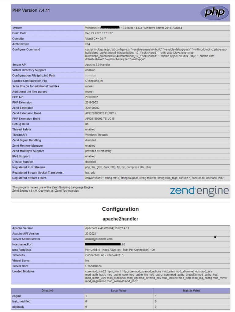 Installazione E Configurazione Di Apache E PHP Su Microsoft Windows Server 2016 ...