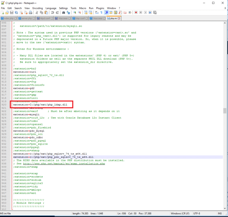 Abilitare La Configurazione LDAP Con Active Directory Su Apache 2.4 E PHP 7.4 Installato Su ...
